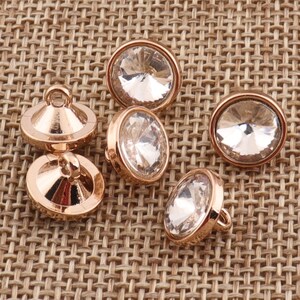 Metal Buttons shank,10pcs,3/810mmset Auger Gold Metal Vintage Diamonds ...