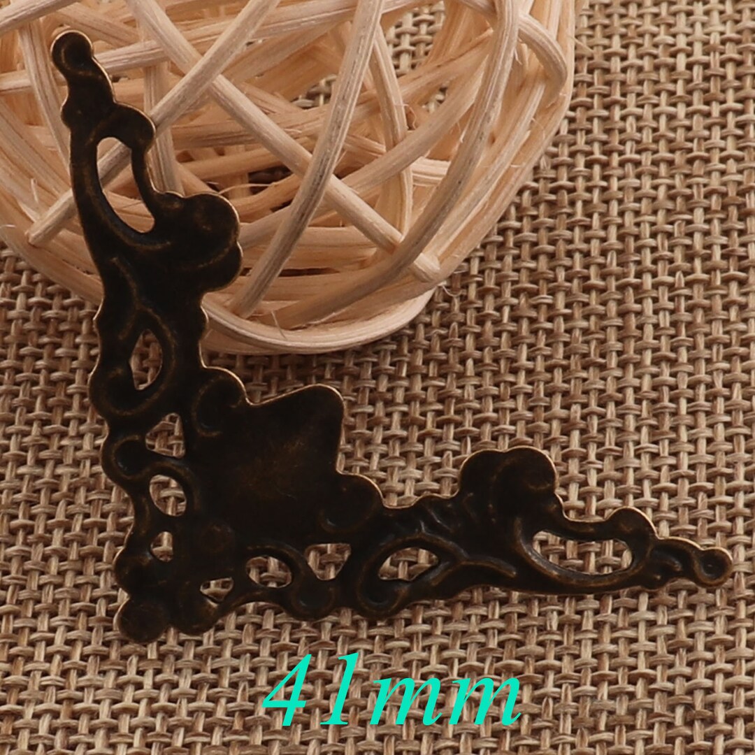 10 Wine Box Corner,vintage Box Corner,1.5"antique Bronze Corner Cet of ...