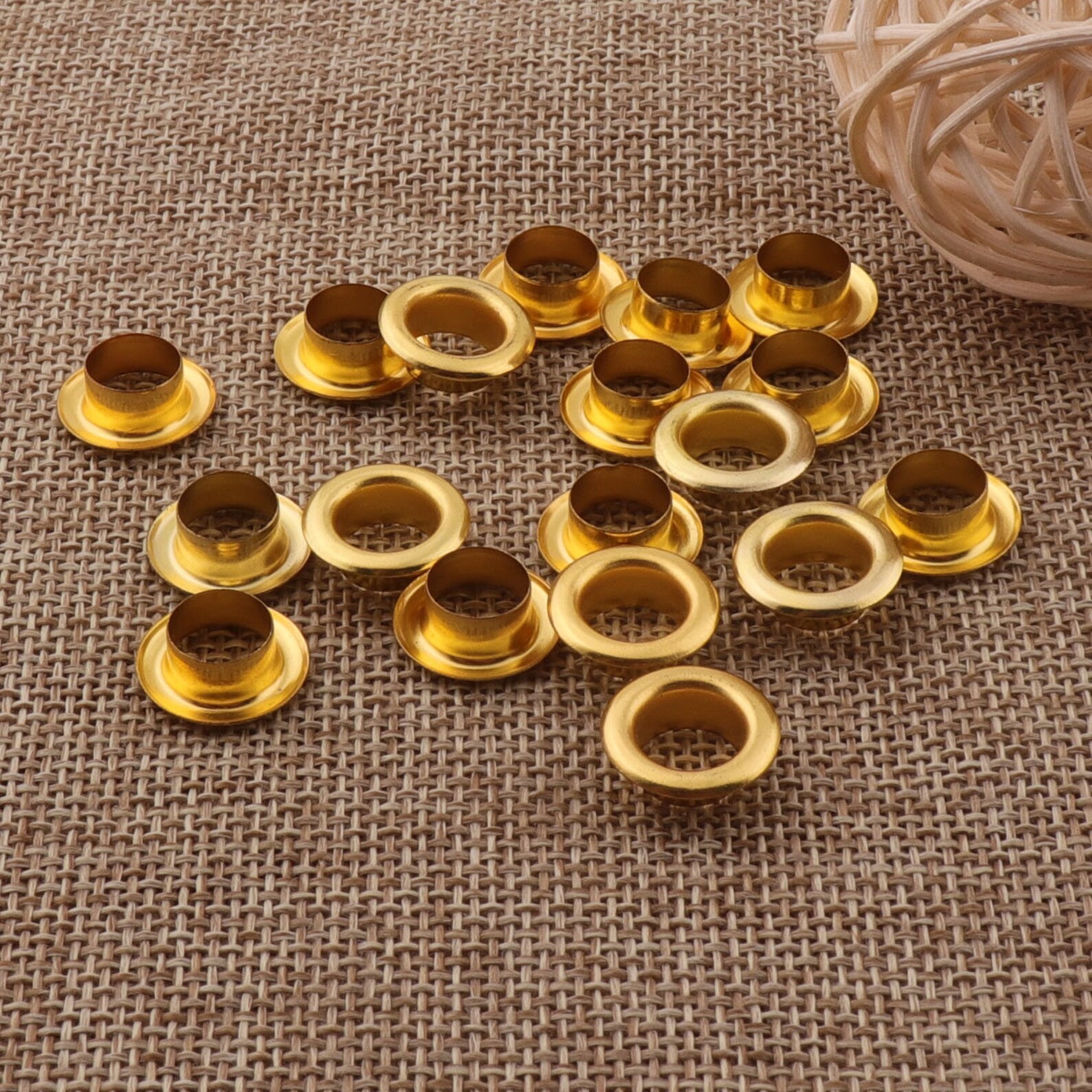 100 Sets Eyeletsbarrel Diameter 8mmgold Metal Eyelets | Etsy