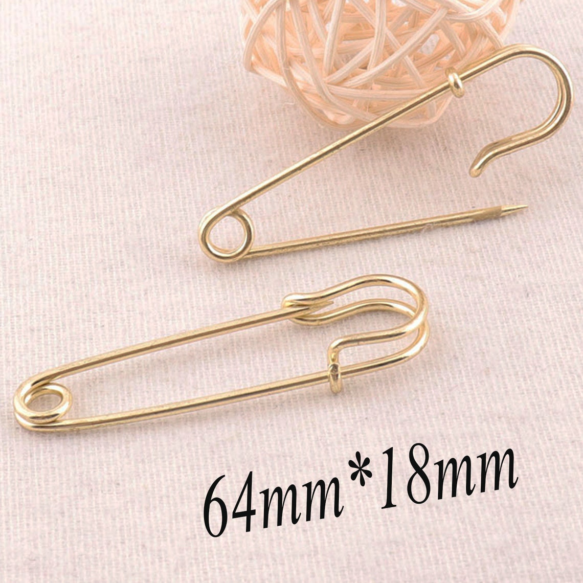 20PCS Large Metal Safety PinsGold Safety Pins Brooch Stitch | Etsy