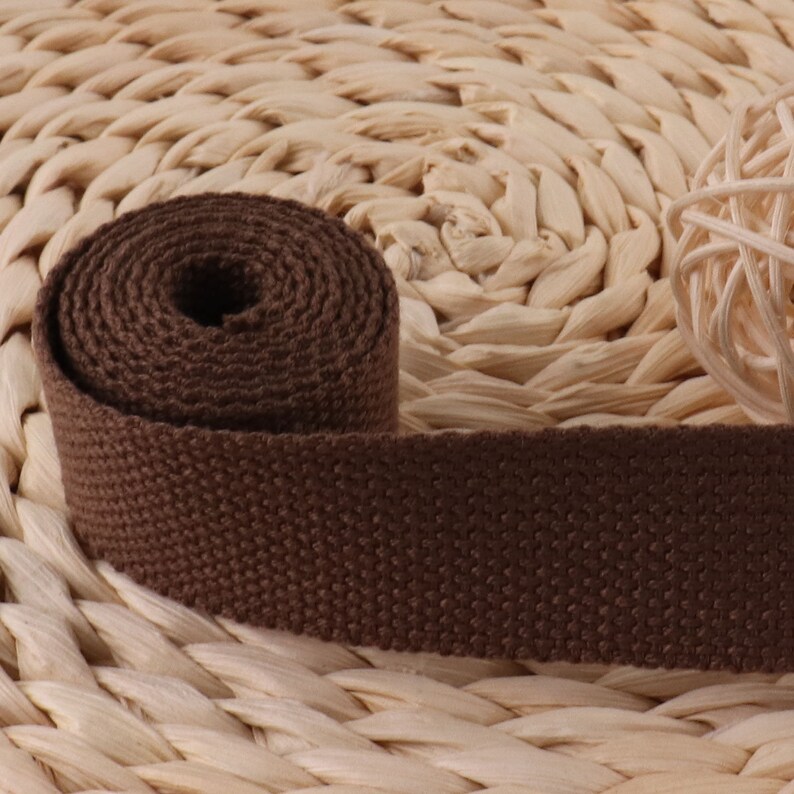 Brown Cotton Webbing1 Inch Webbingkey Fob Webbingwebbing by | Etsy
