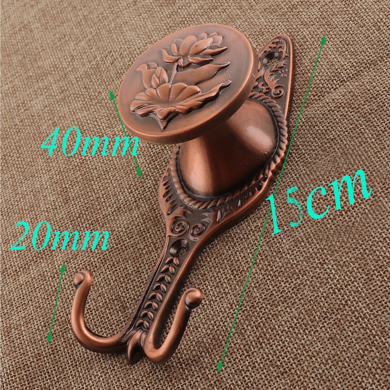 Large Vintage Hooks Cooper Hook,6" Wall Lotus Hook Vintage Hooks,coat ...