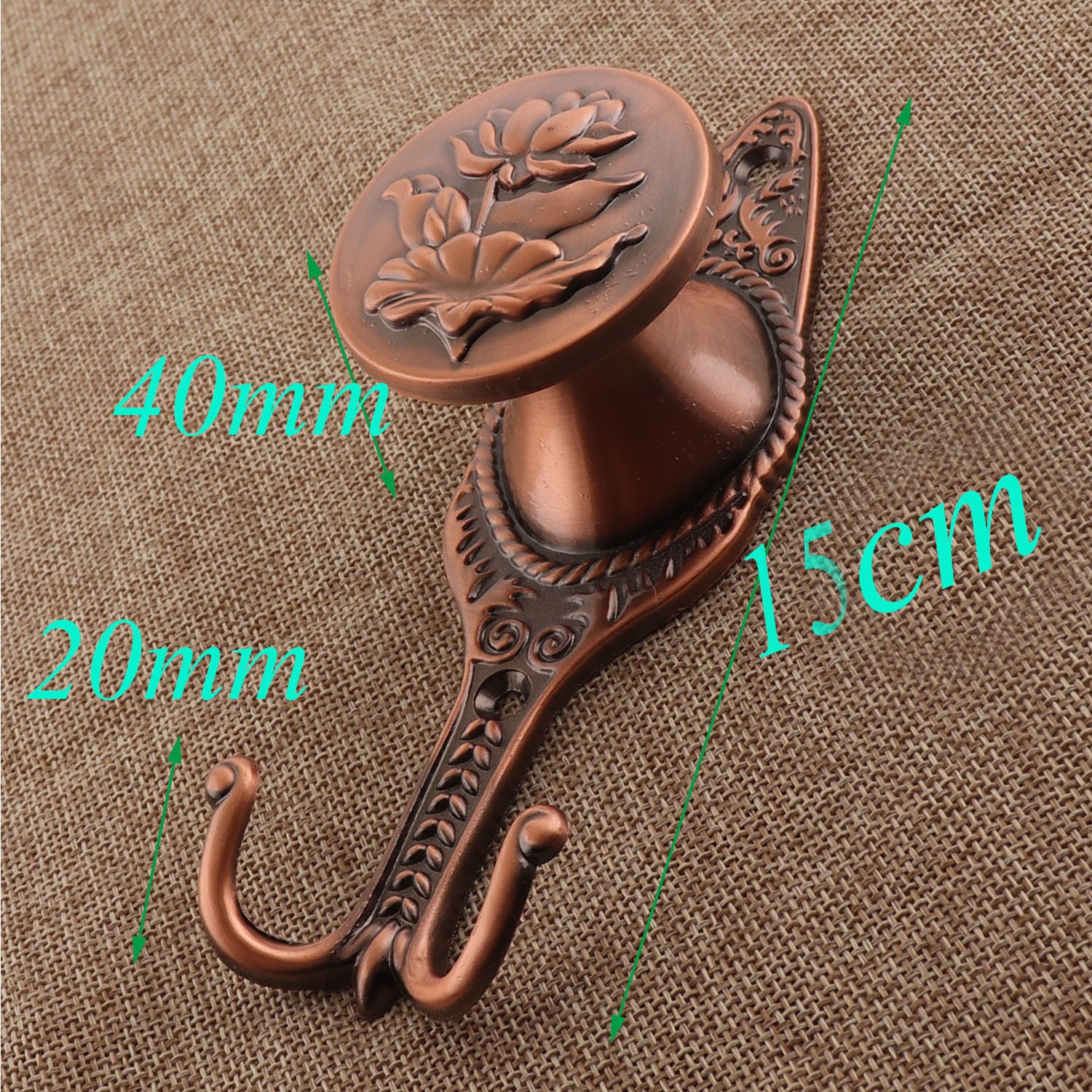 Large Vintage Hooks Cooper Hook6 Wall Lotus Hook | Etsy