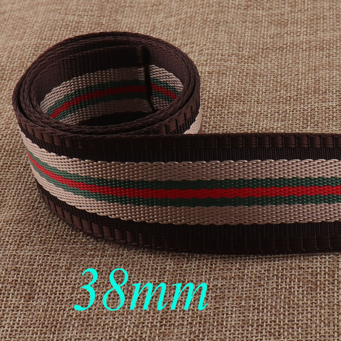Brown Striped Webbing1.5 Soft Smooth Webbingwebbing - Etsy
