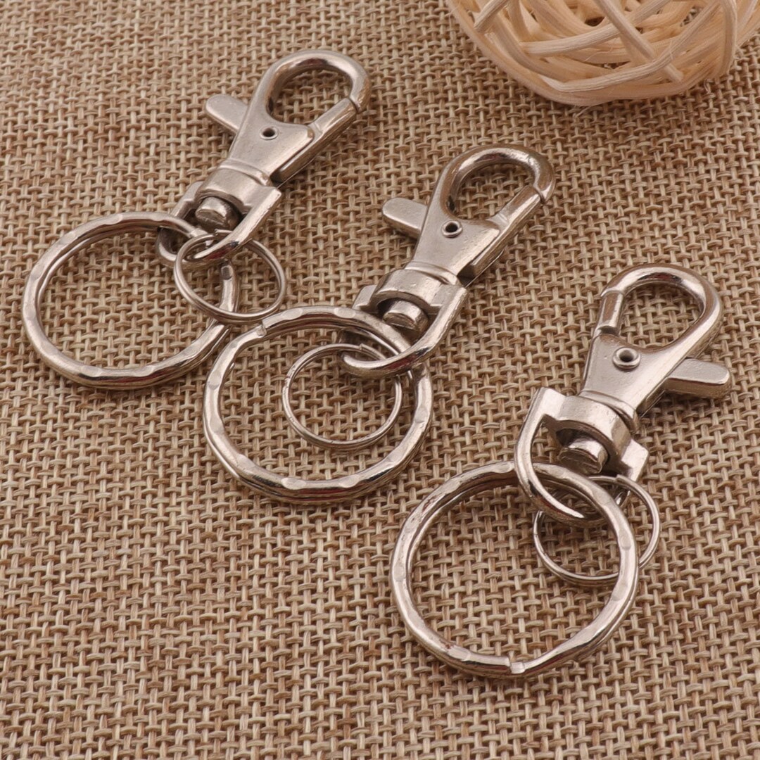 Keychain 2 3/8"(60mm)o Rings Personalized Silver Key Chain Swivel ...