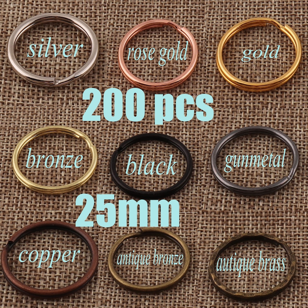 200 Key Ring,1"(25mm) Key Rings,key Chain Keychain Split Key Rings, Key ...