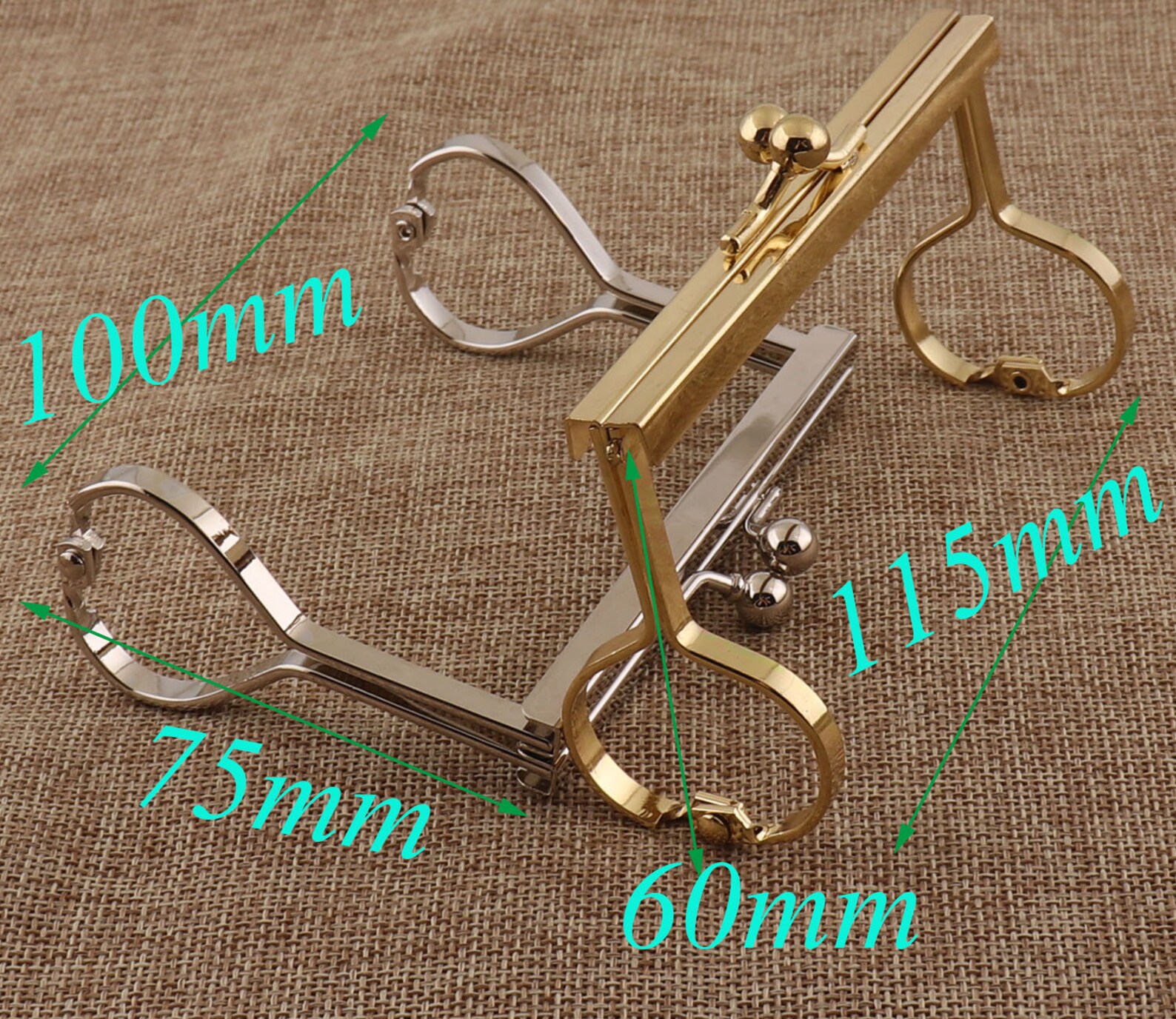 Clutch Purse Frames,4"/115mm,silver/gold Bag Frames,clutch Frame Sewing ...