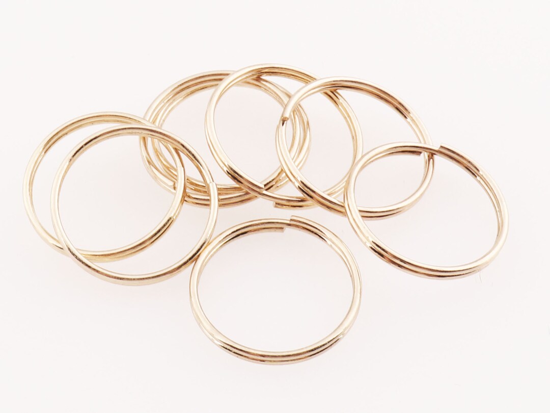 100-500pcs Metal Pale Gold Split Key Rings,20mm Split Jump Rings Key ...