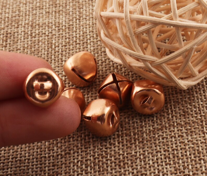 100pcs Metal Pale Rose Gold Jingle Bellsdurable Jingle Bells - Etsy