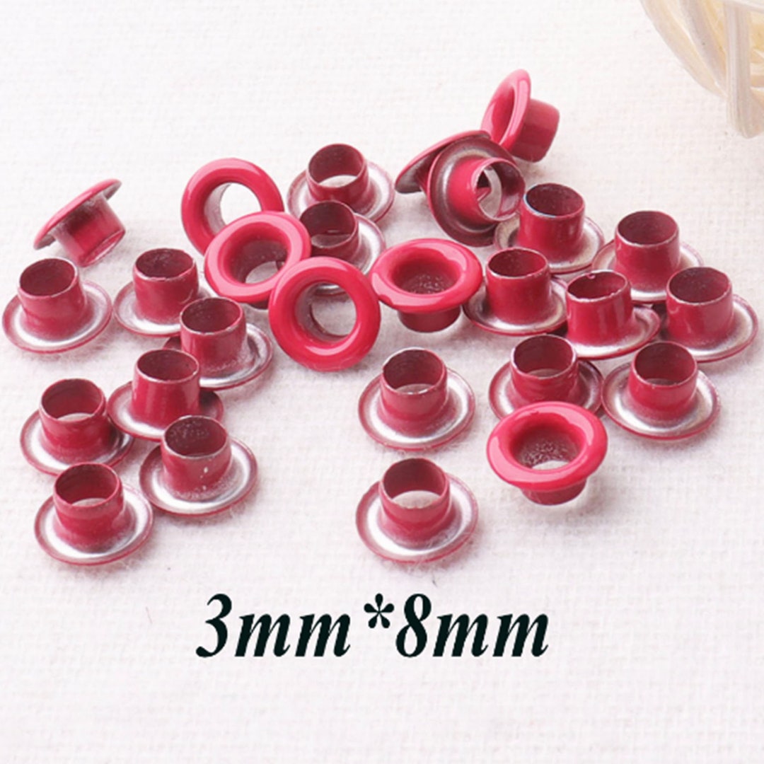 100 Pcs Metal Red Eyelets,eyelets Grommets With Washers Eyelets,great ...