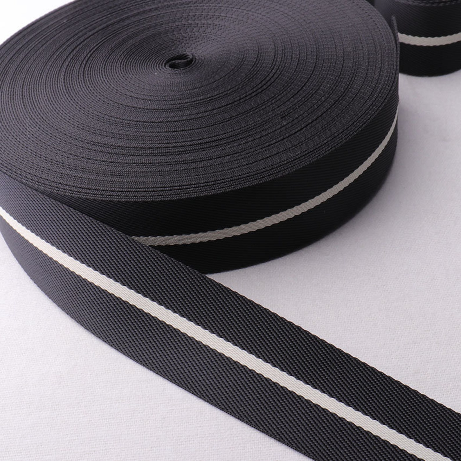 32mm Black White Stripe Nylon Webbing1.25purse Strap - Etsy