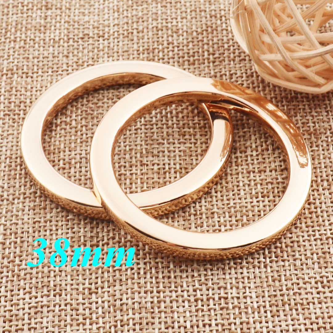 1 1/2 Metal Pale Gold Flat O Rings Buckles6 PCS Leather - Etsy