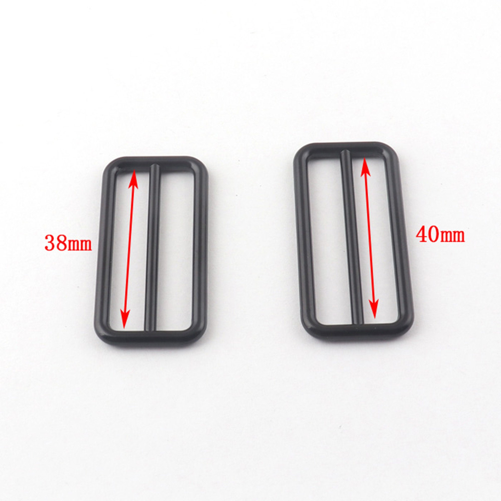 Belt Buckle Strap Fasteners 20mm 25mm 30mm 35mm 38mm 40mm Black Slide ...