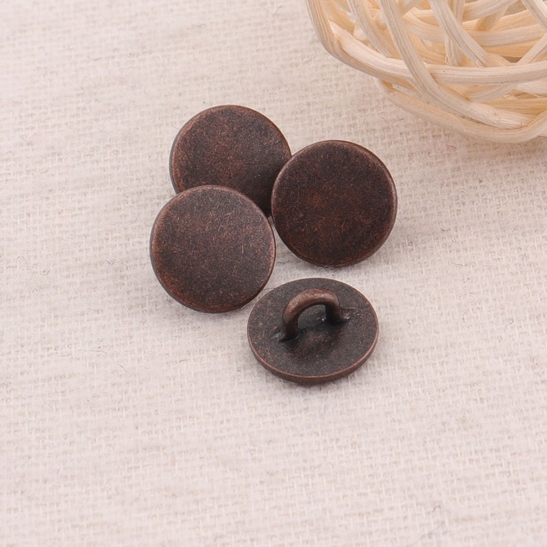 10pcsmetal Buttons shank1/212mmmetal Flat Button - Etsy