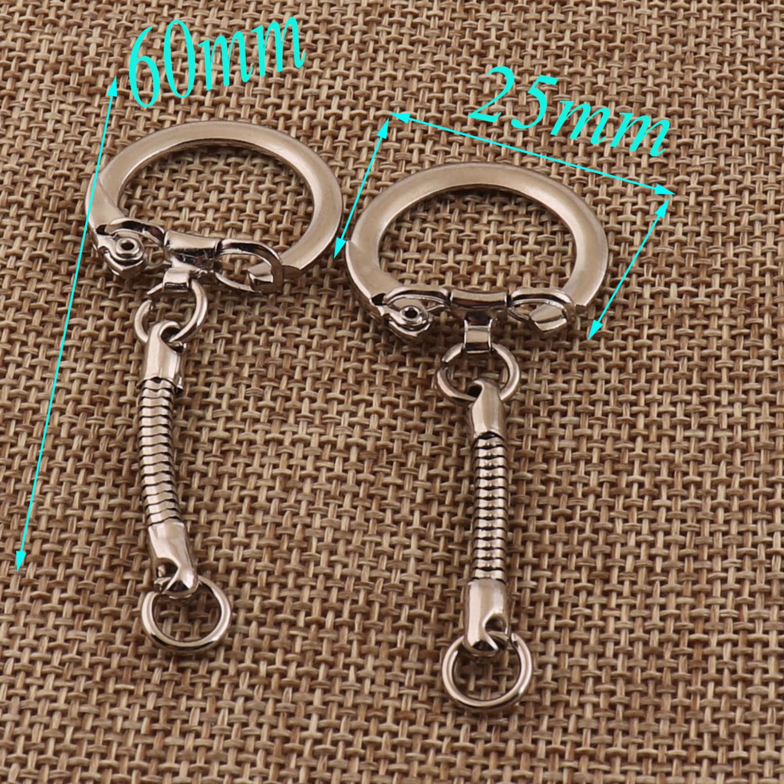 20 Pcs Metal Silver Key Chain O-ringsparrot Hook Key Chains - Etsy