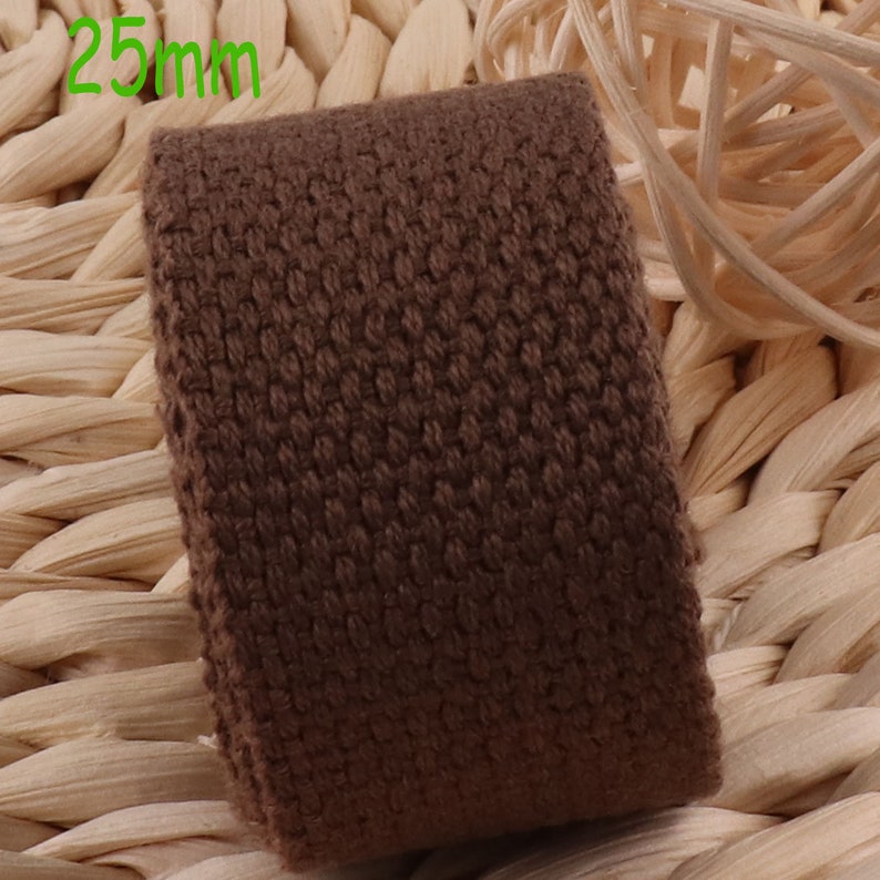 Brown Cotton Webbing1 Inch Webbingkey Fob Webbingwebbing by - Etsy