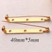40mm Copper Gold Bar Pins,5-50pcs Brooch Bars Pin Backs,brooch Bar ...
