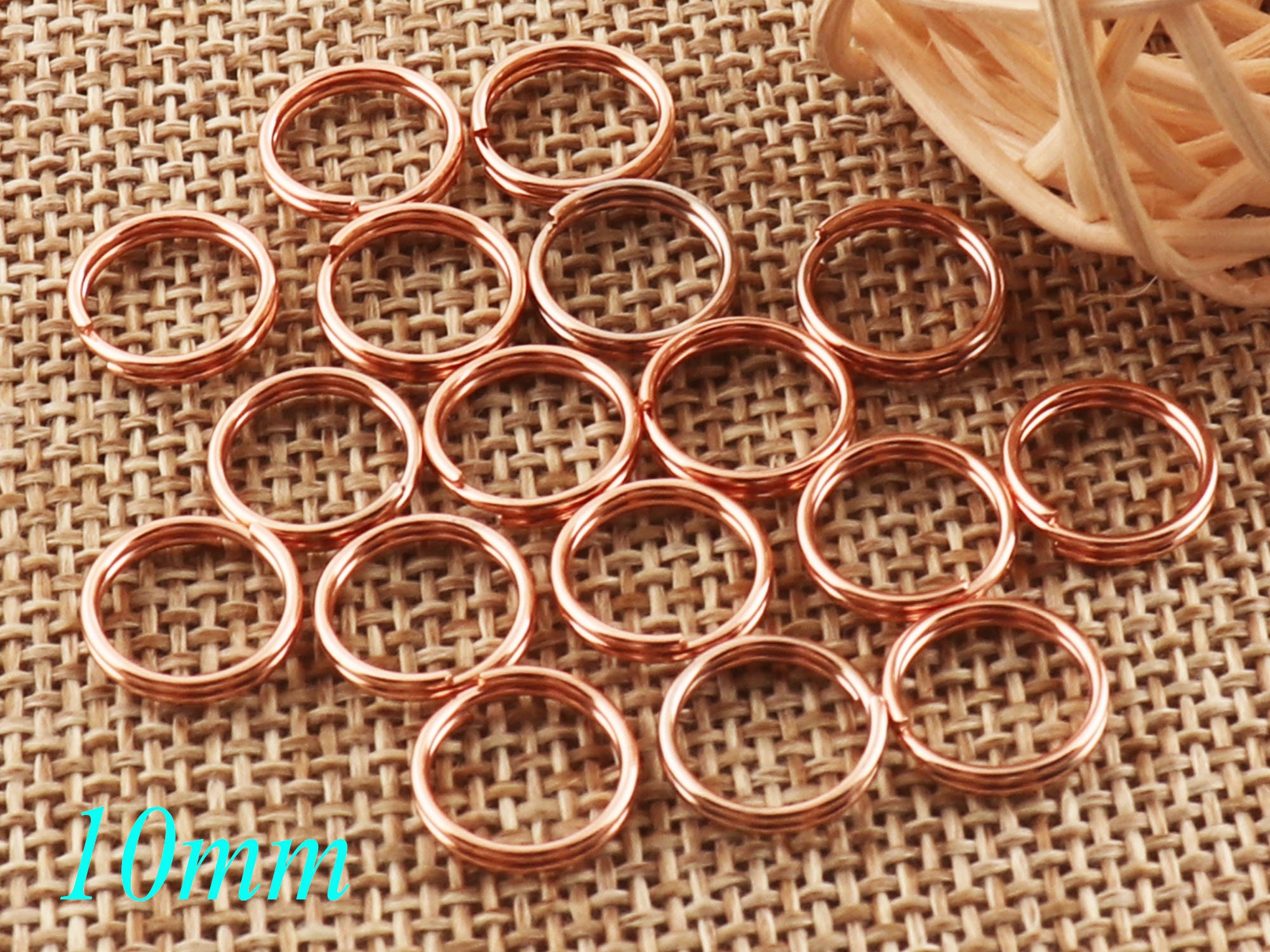 120pcs Rose Gold MINI Split Rings Key Ringchain Leather Key | Etsy