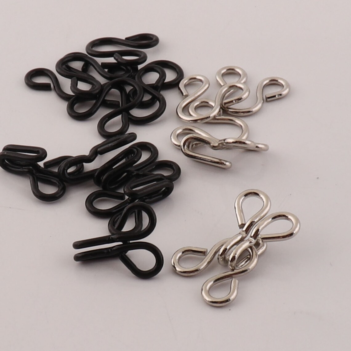 100hook Eye Closuresilver/black Hook Eyehook Eye | Etsy