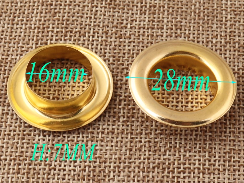 50 PCS Metal Large Gold Eyelets and Grommetseyelets Grommets - Etsy
