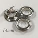 100 Sets Silver Metal Eyelets,barrel Diameter 14mm Eyelets Grommets ...