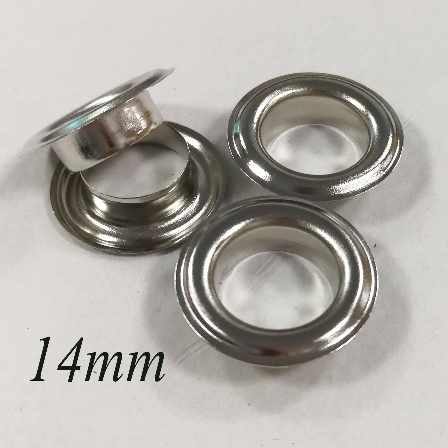 100 Sets Silver Metal Eyelets,barrel Diameter 14mm Eyelets Grommets ...