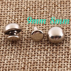 Double Cap Rivet,100sets 8mm Sliver,dome Double Cap Round Rivet Domed ...