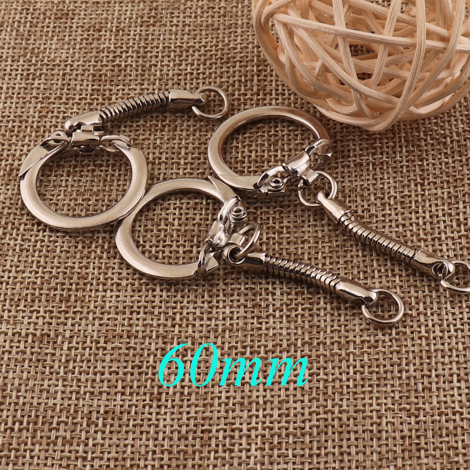 20 Pcs Metal Silver Key Chain O-ringsparrot Hook Key Chains | Etsy