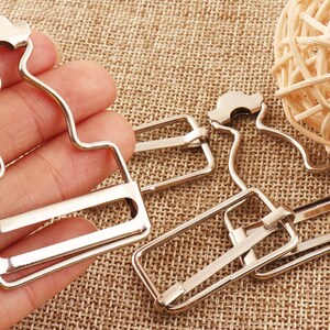 8 Sets Silver Dungaree Buckles/slide Buckles,dungaree Clips Fasteners ...