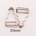 8 Pcs Dungaree Clips Fasteners Clips,1"(25mm) Silver Dungaree Buckles ...