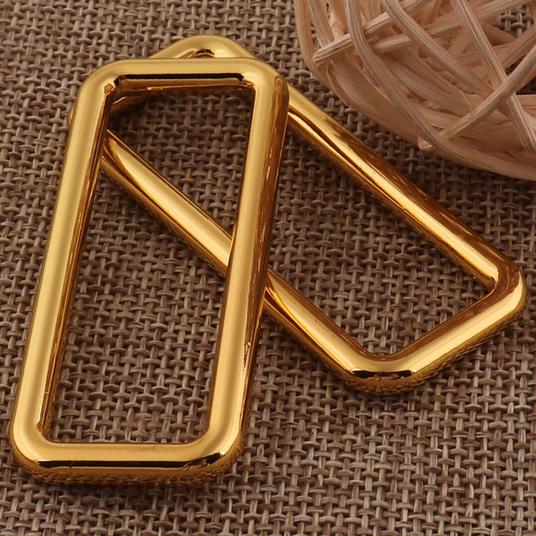 Gold Rectangle Rings,2"rectangular Buckle Bag Rings,square Rings ...