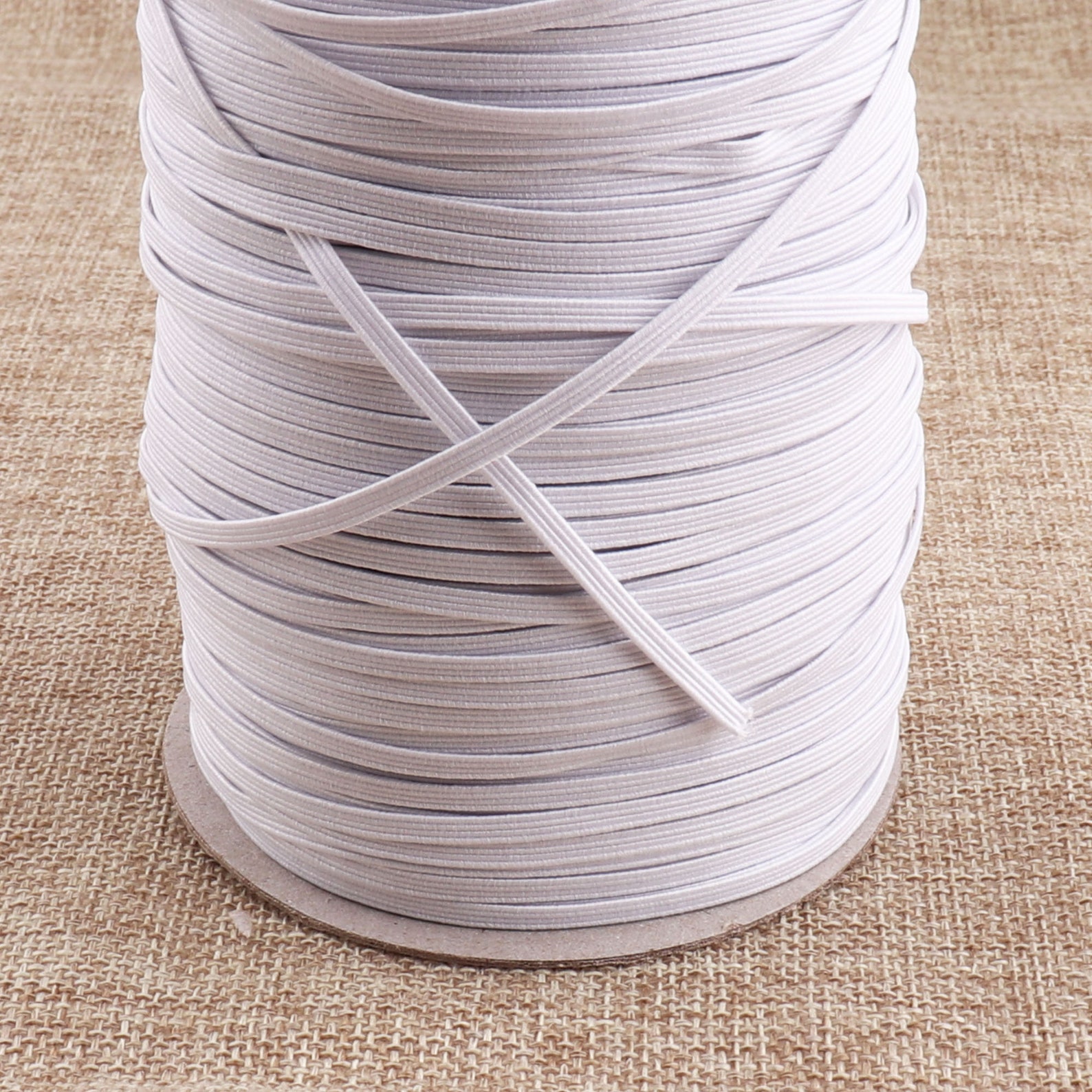 10-50yards Elastic Cord,7mm White Nylon Flat Elastic Cord Band,stretch ...