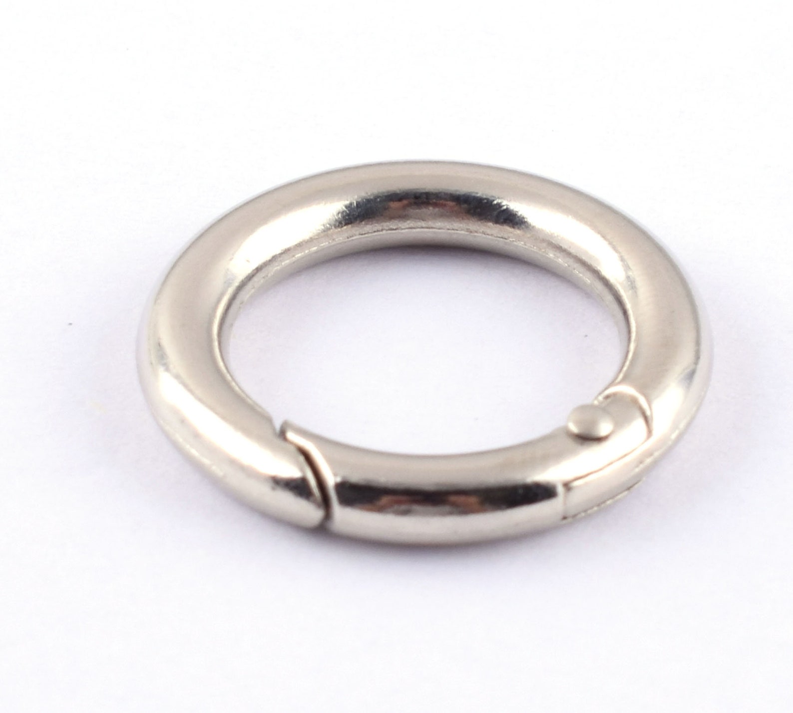 Silver Spring Gate Ring Metal Spring O Rings Clasps Purse O Ring Push ...