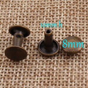200sets,double Cap Rivet,5/16"(8mm)antique Bronze Dome Double Cap Round ...