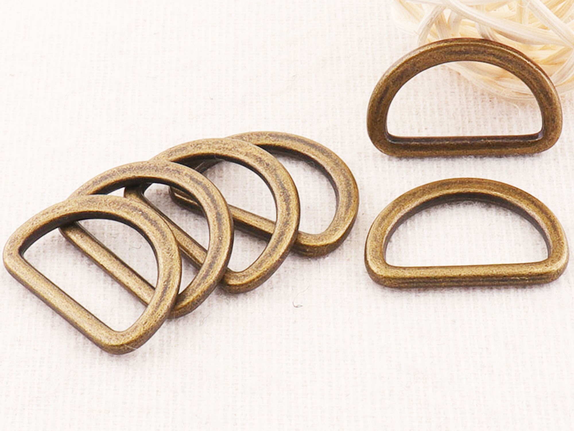 Flat Cast D Ring Buckles 14pcs,3/4"(20mm),ancient Bronze Webbing Purse ...