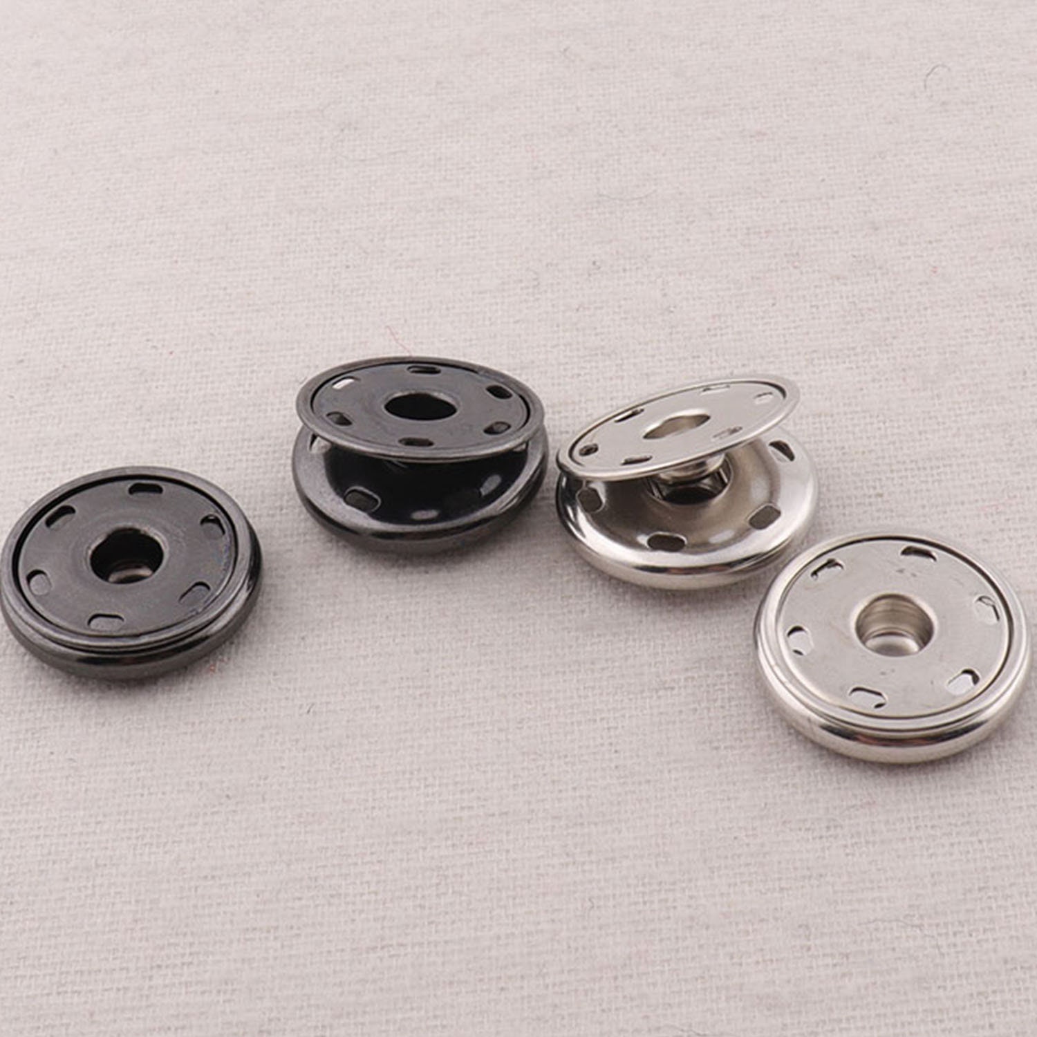 15 Sets-snap Buttons-125mmsilver/black Snap - Etsy