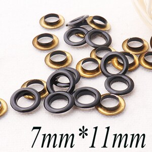 100-200 Pcs Metal Black Brass Eyelets,eyelets Grommets With Washers ...