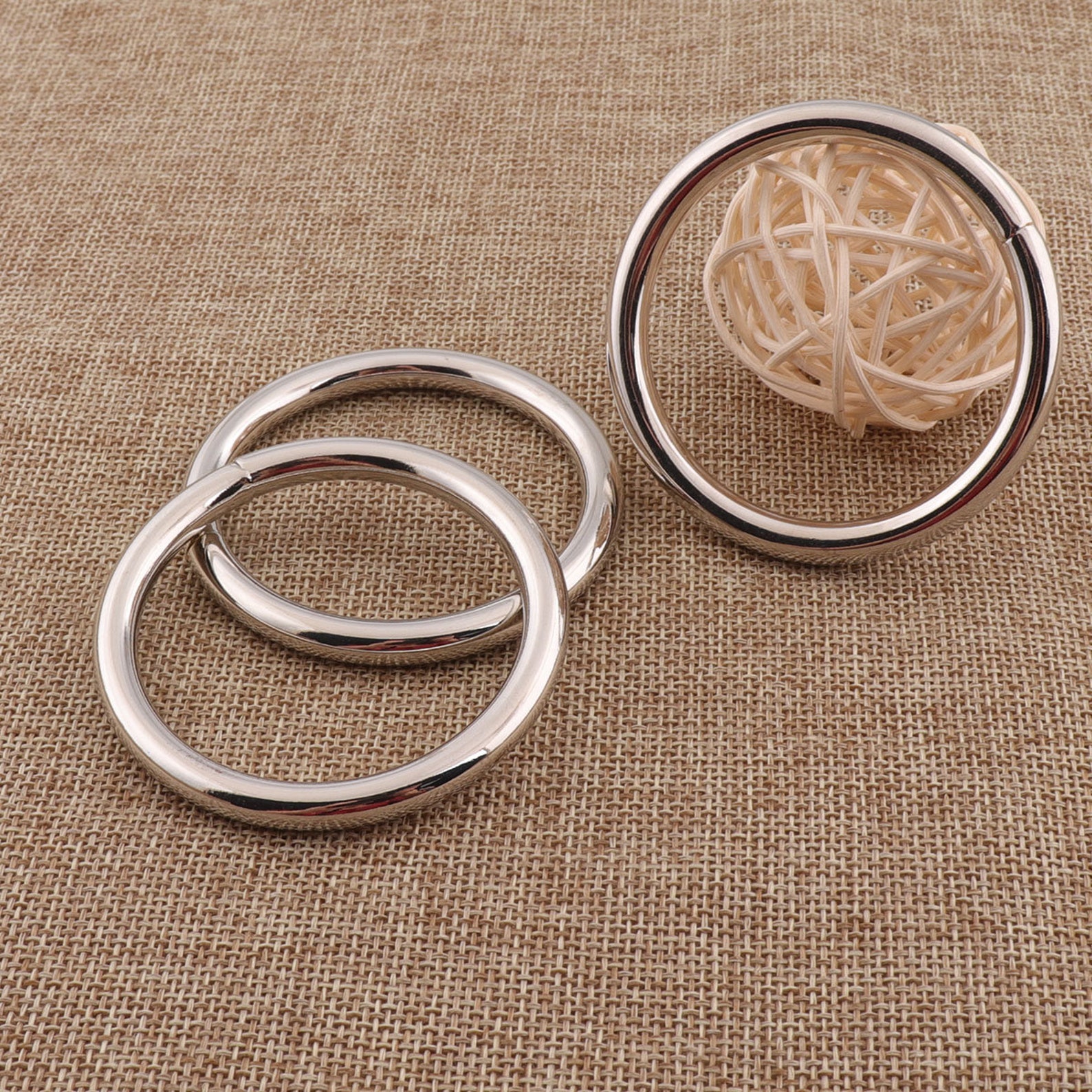 250mmsilver Large O Rings Bucklesbelt Collar Zipper - Etsy