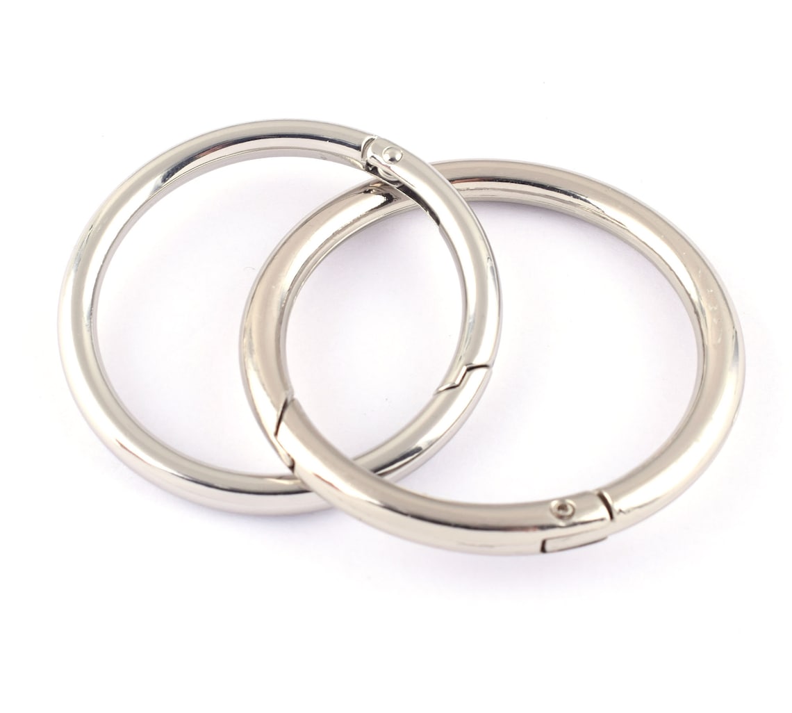 Silver Spring Gate Ring Metal Spring O Rings Clasps Purse O Ring Push ...