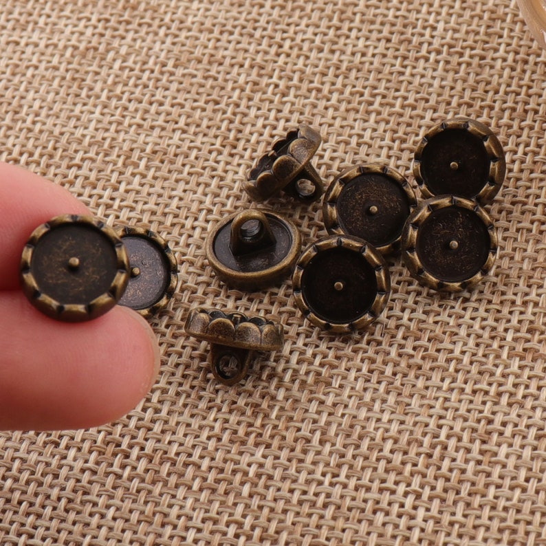 10 Pcs Metal Buttons Crafts 3/810mmantique Bronze - Etsy