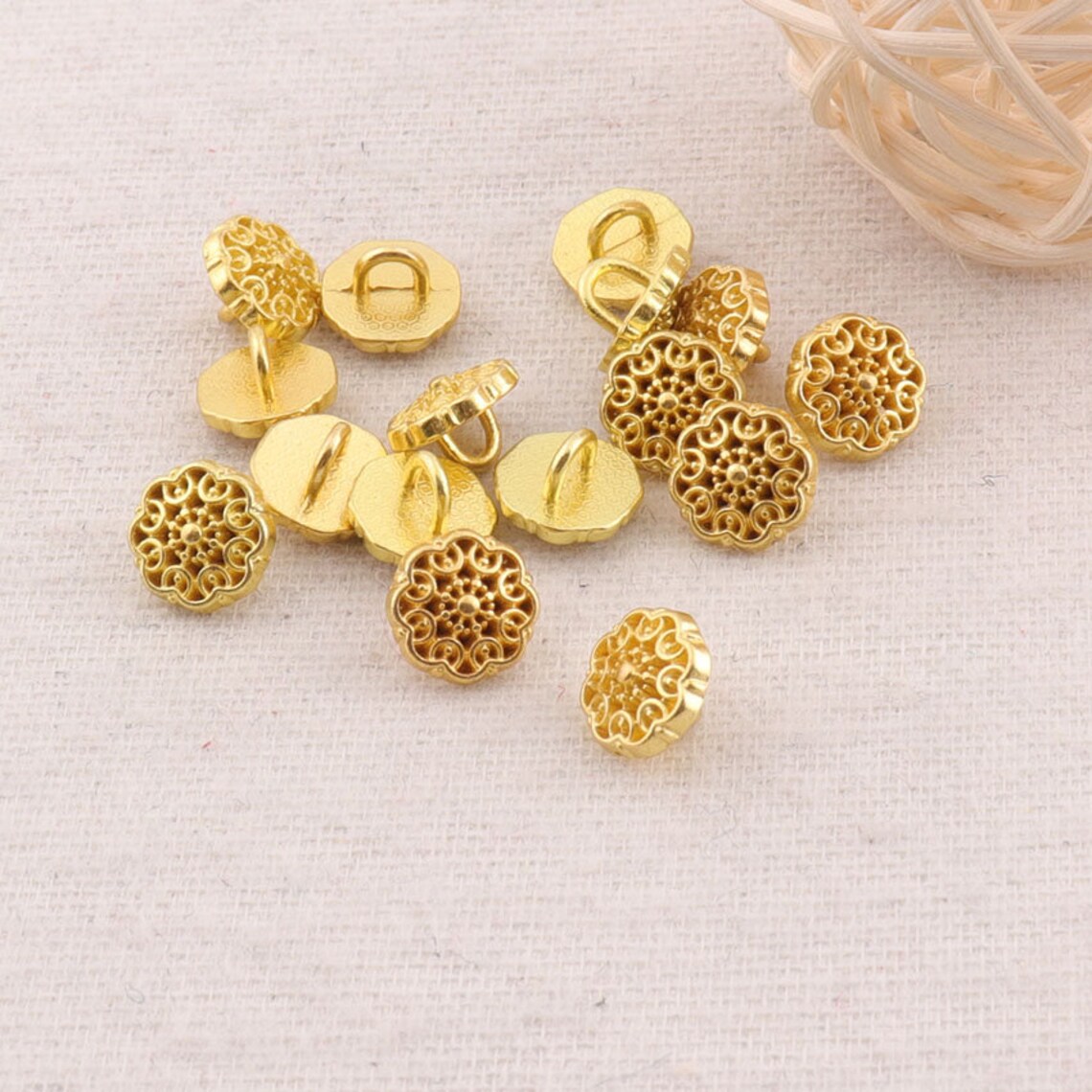 15pcsMetal Buttons3/810mmGold Metal Buttons Shank | Etsy