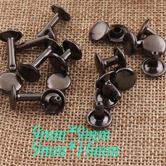 200sets Black Double Cap Rivets9mm Craft Studs Leather Rivet - Etsy