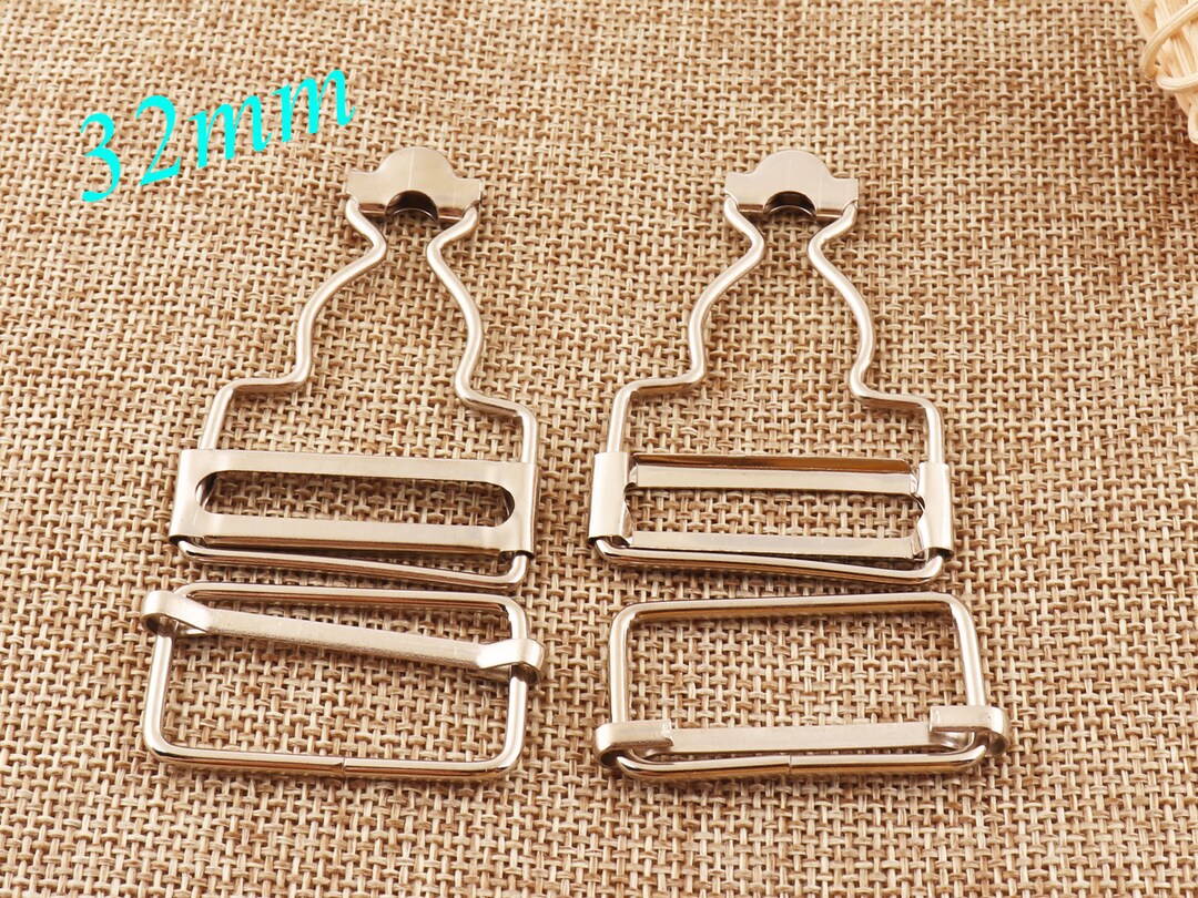 8 Sets Silver Dungaree Buckles/slide Buckles,dungaree Clips Fasteners ...
