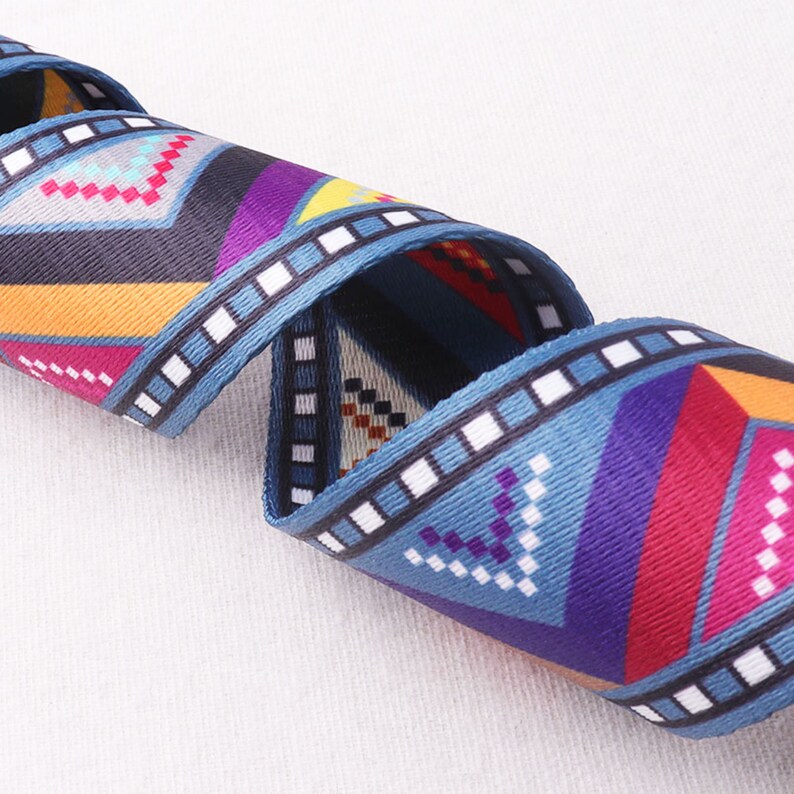 250mm Soft Webbing With Colorful Geometric Pattern - Etsy