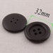 12 Pcs Brown Buttons Wooden,32mm Buttons DIY Buttons Wood Button,sewing ...