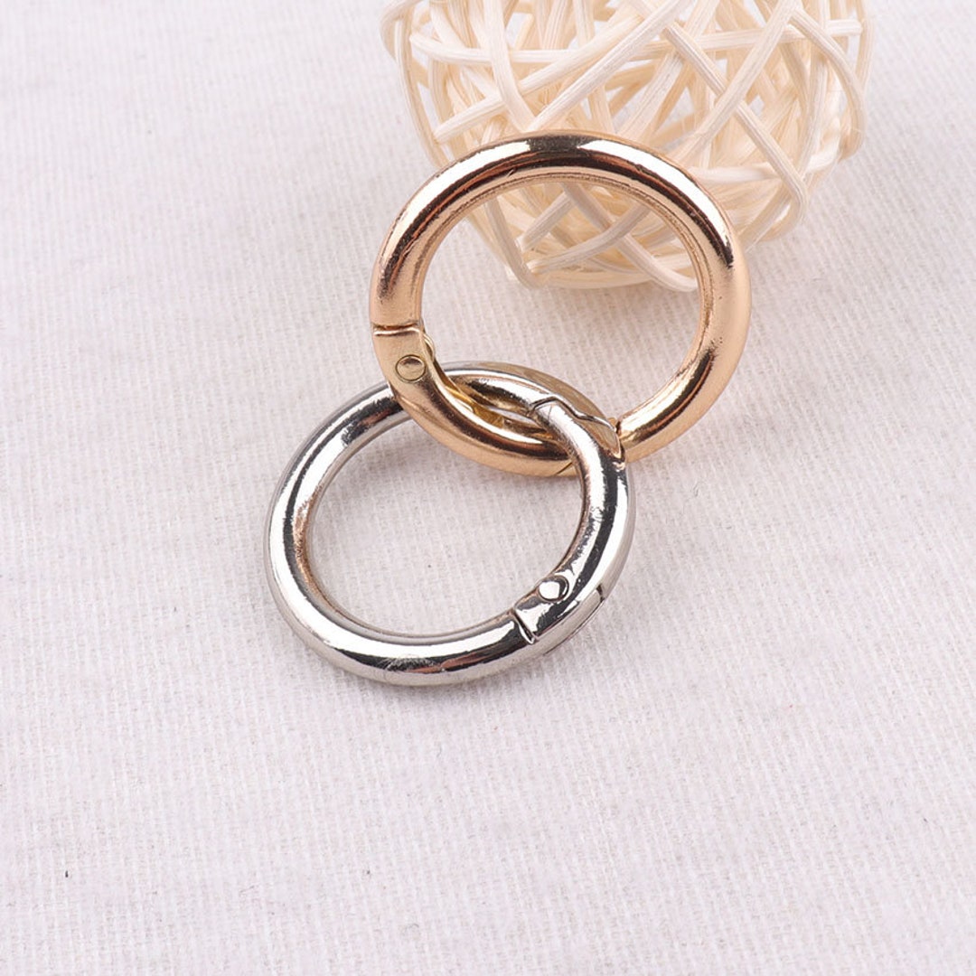 125mm 4 Pcs,rose Golden/silver Spring Ring Buckles Spring Gate Ring ...