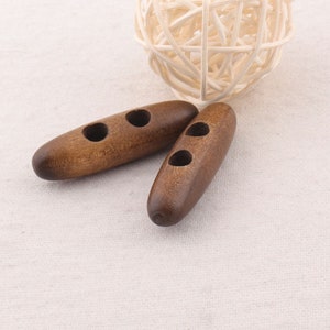 250mm6 Pcs Natural Large Toggle Buttons Wooden With 2 - Etsy
