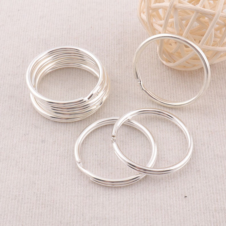 30mm Sliver Diaphragm Key Ringsilver Plated Keychain Split - Etsy