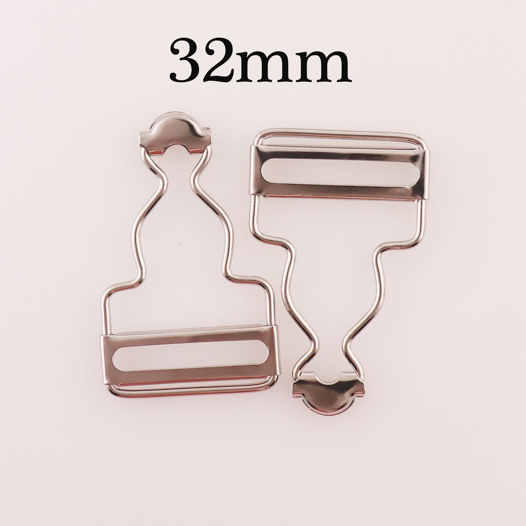 1 1/4"(32mm) Silver Dungaree Buckles,6 PCS Fasteners Dungaree Clips ...