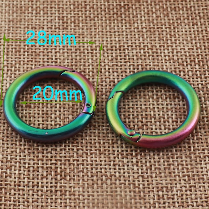 10 Rainbow Spring Ring spring ring | Etsy